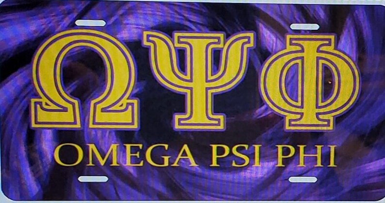 Omega Psi Phi License Plates - Etsy