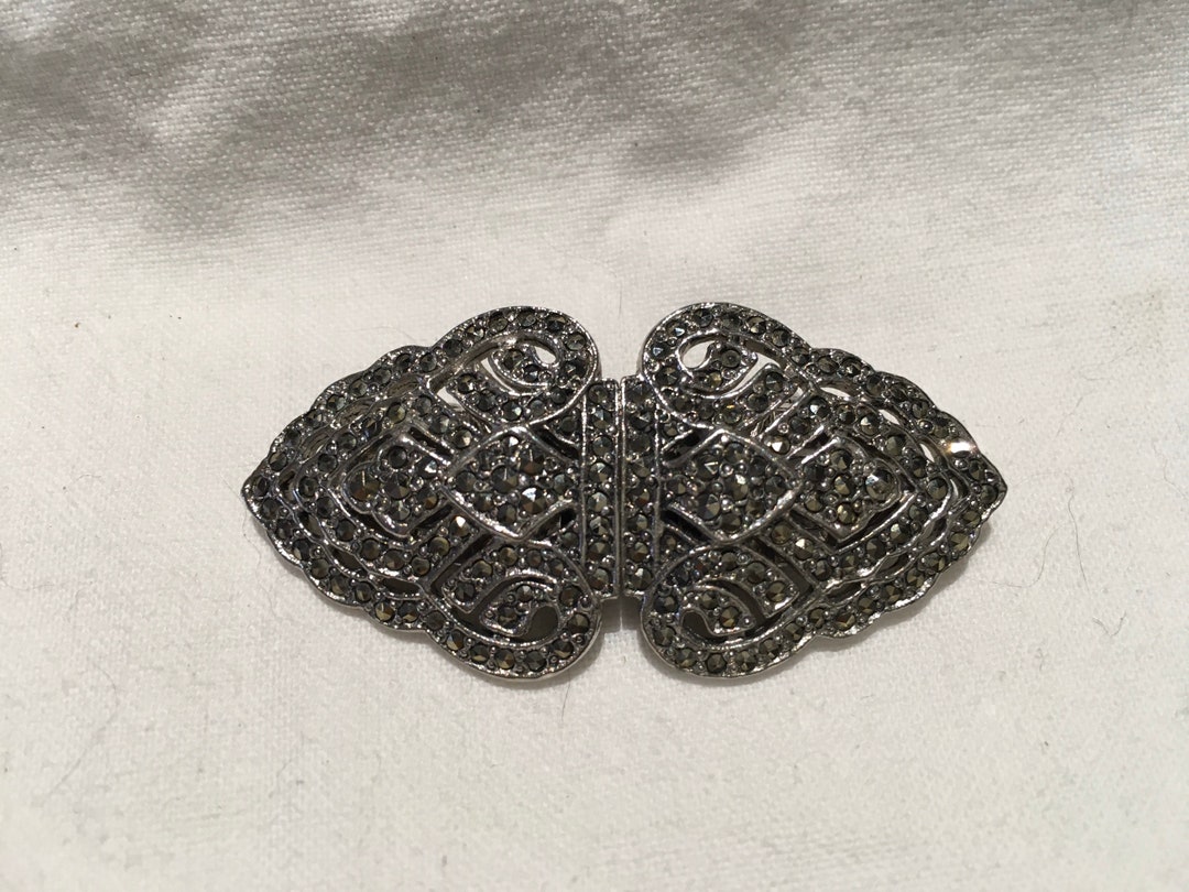 Art Deco Marcasite 3 in 1 Dress Clip - Etsy