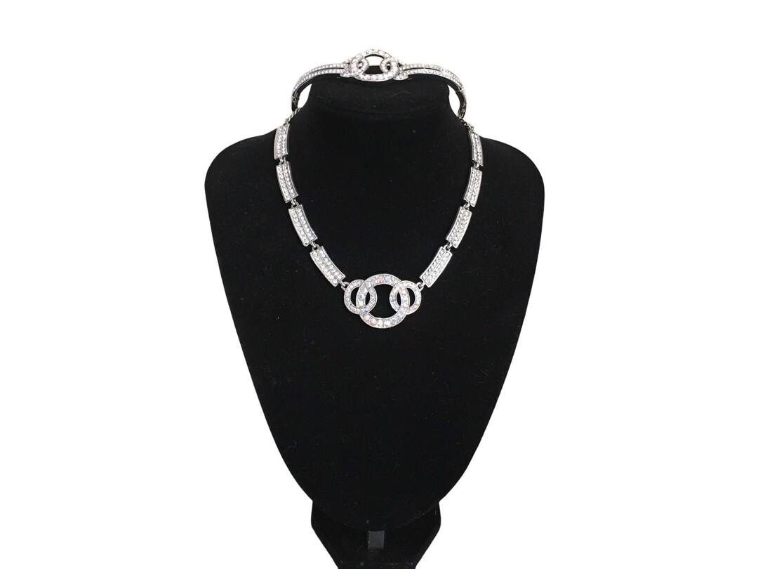 Vintage Boxed Designer Butler and Wilson Crystal Necklace and Bracelet ...