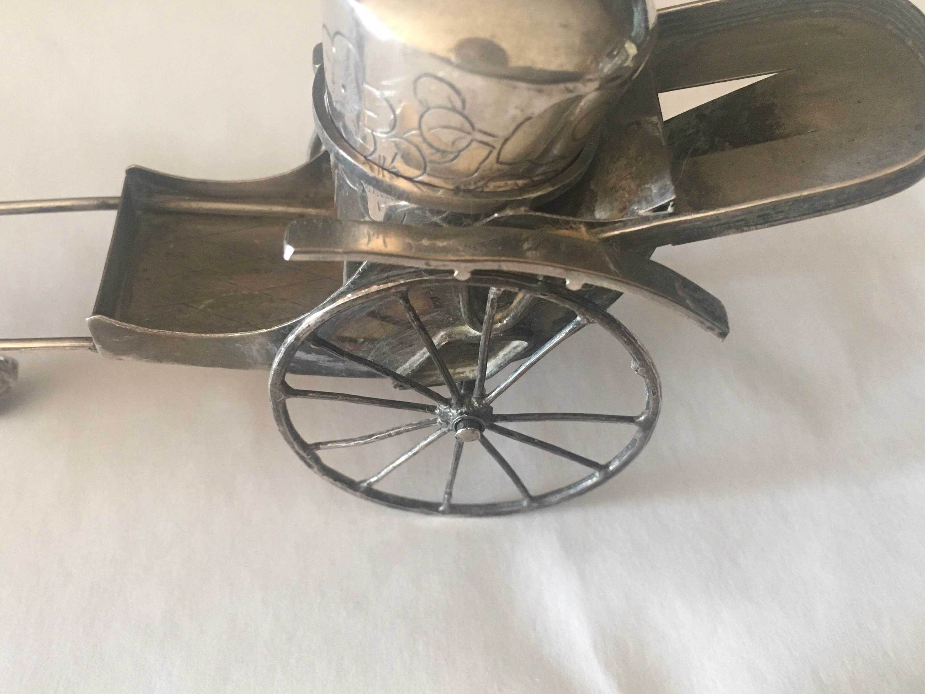 Antique Chinese Silver Rickshaw Cruet Set Salt Shaker | Etsy