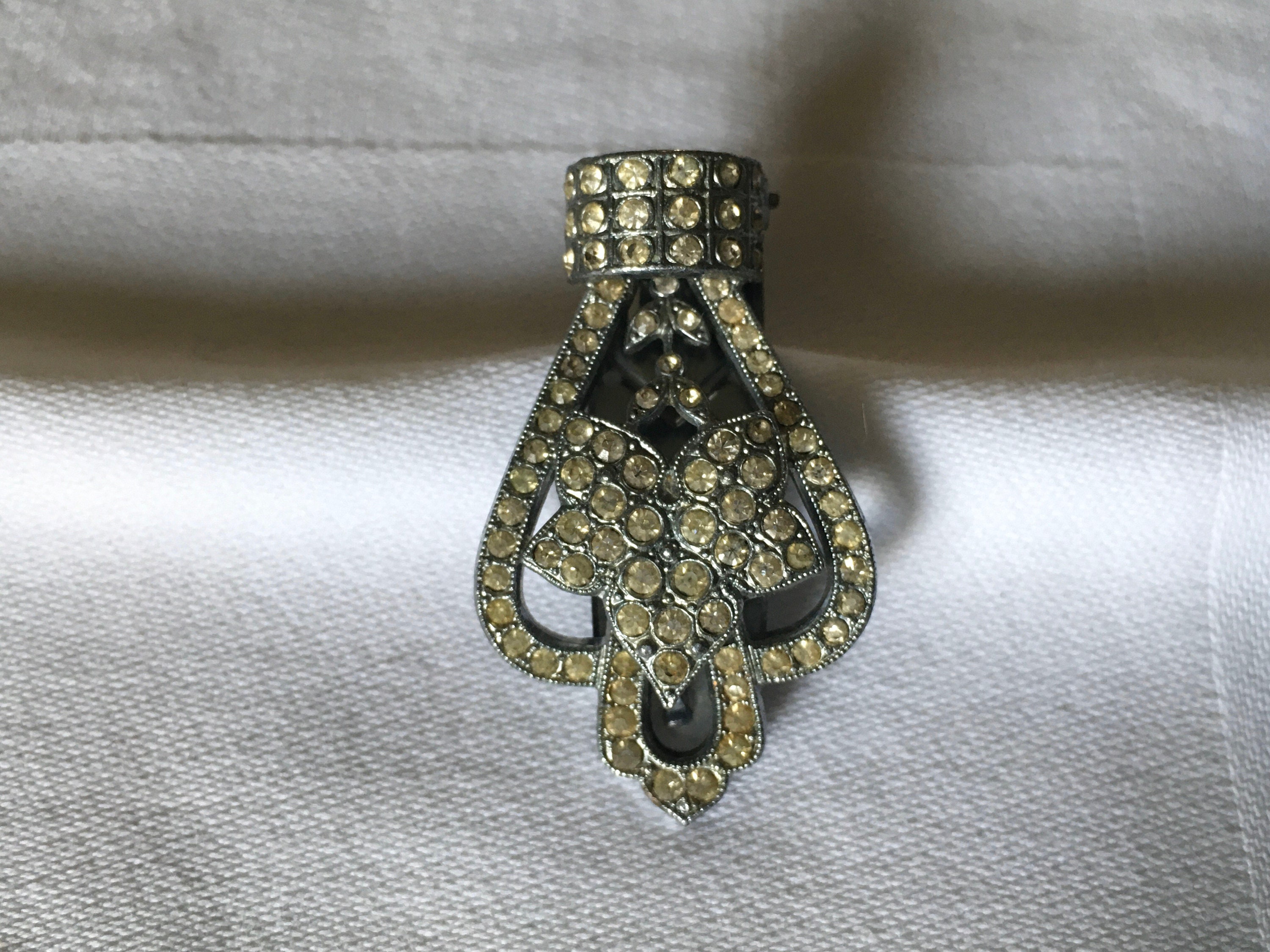 Art Deco Paste Dress Clip - Etsy