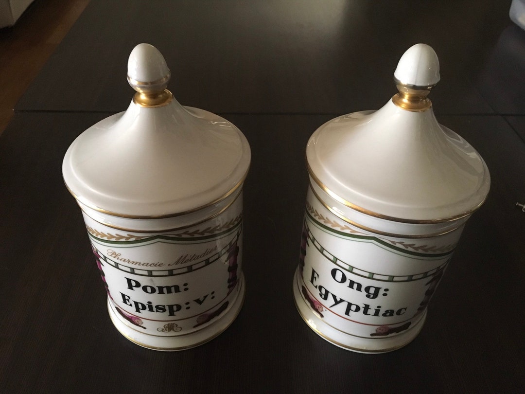 Vintage French Pharmacy Pots Porcelain of Limoges France - Etsy