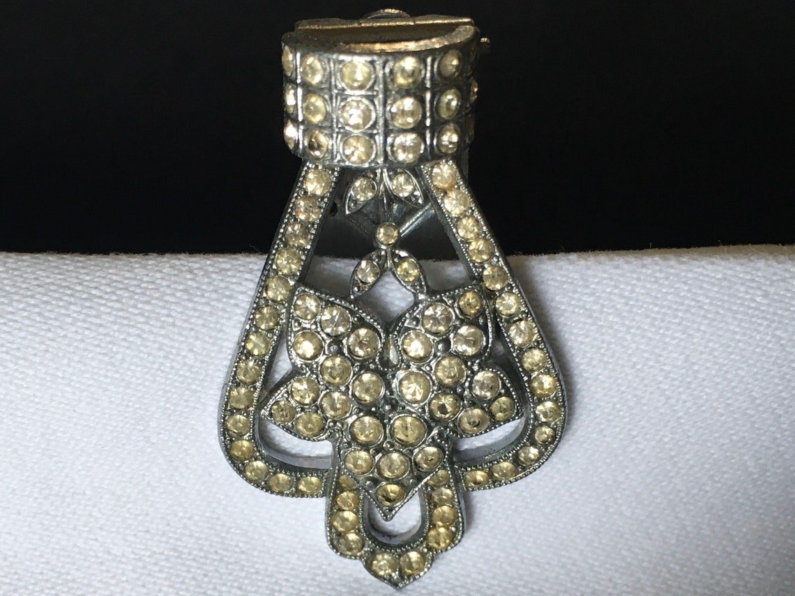 Art Deco Paste Dress Clip - Etsy