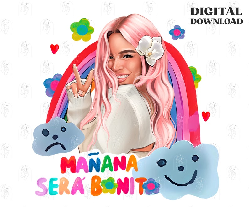 Karol G Png con cabello rosado Manana Sera Bonito Nuevo álbum - Etsy México