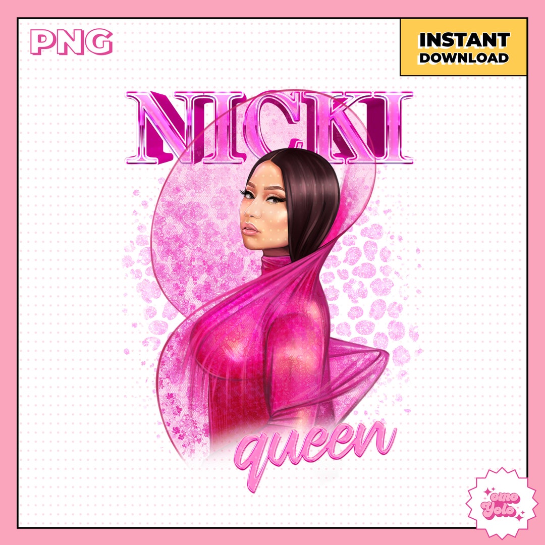 Nicki Minaj Queen of Rap Png for Tshirt, Uvdtf, Pink Friday 2 Gag City ...