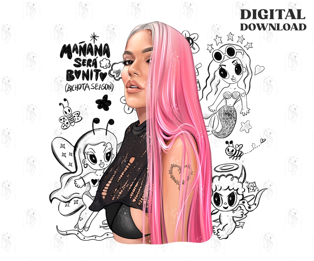 Karol G Pink Png for Bichota Season Fans for Digital Download - Etsy