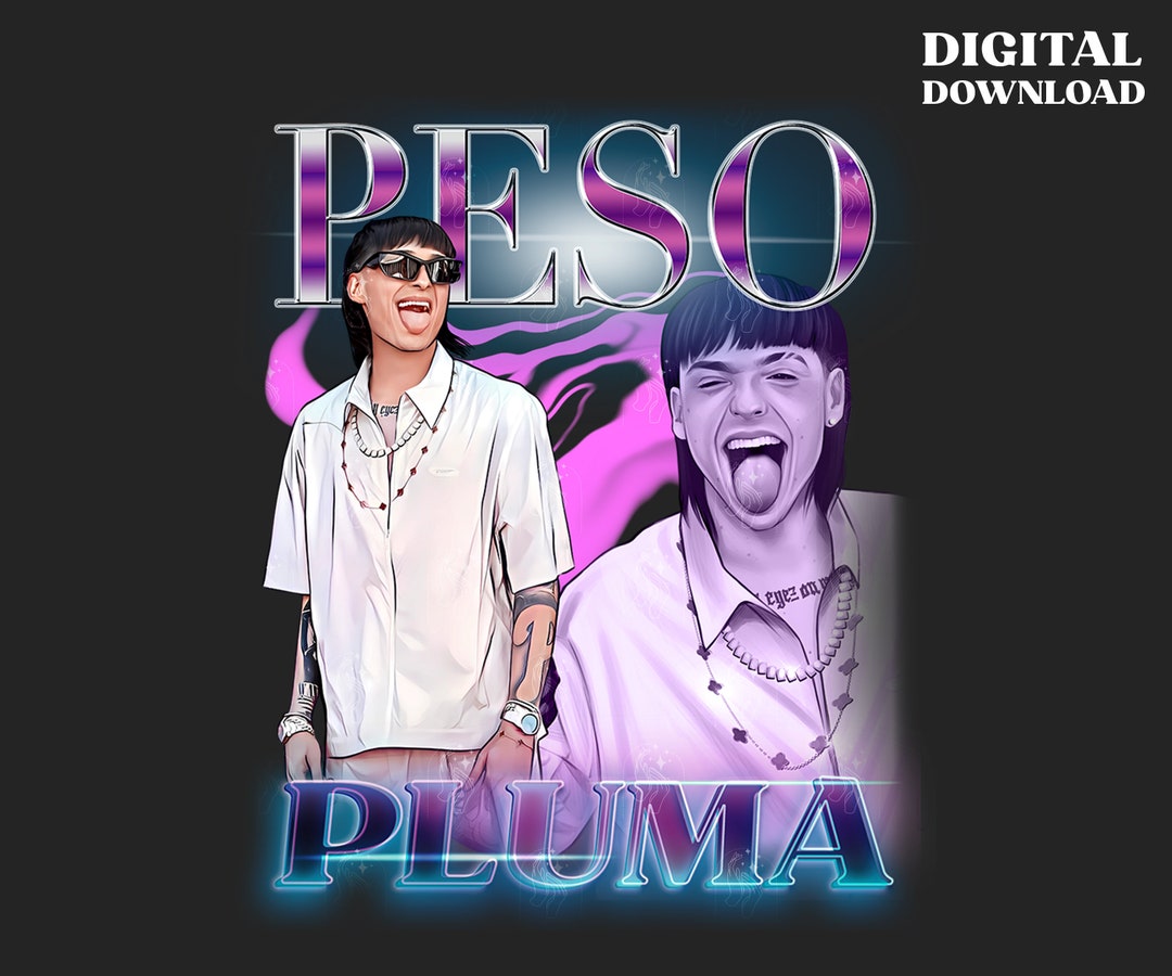 Peso Pluma Png for Retro Black Shirt, Ella Baila Sola Classic 90s ...