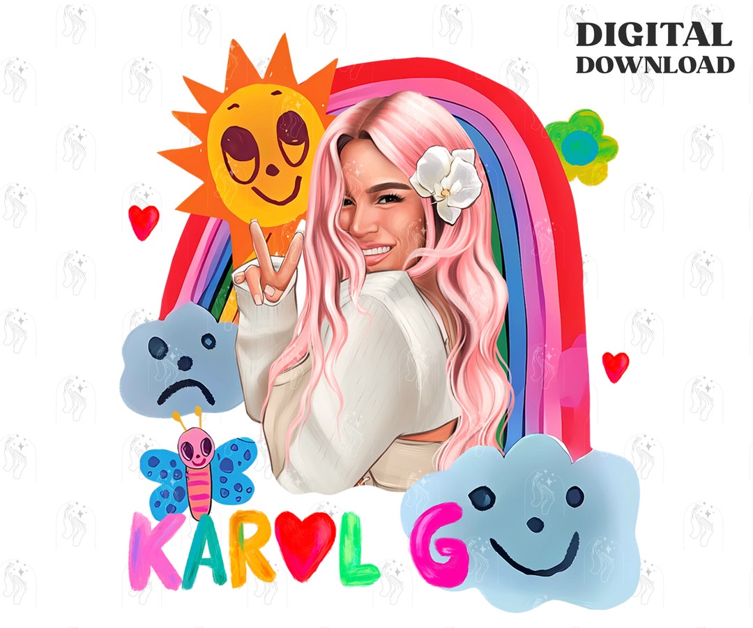Karol G Png With Pink Hair, Manana Sera Bonito New Album Sublimation ...