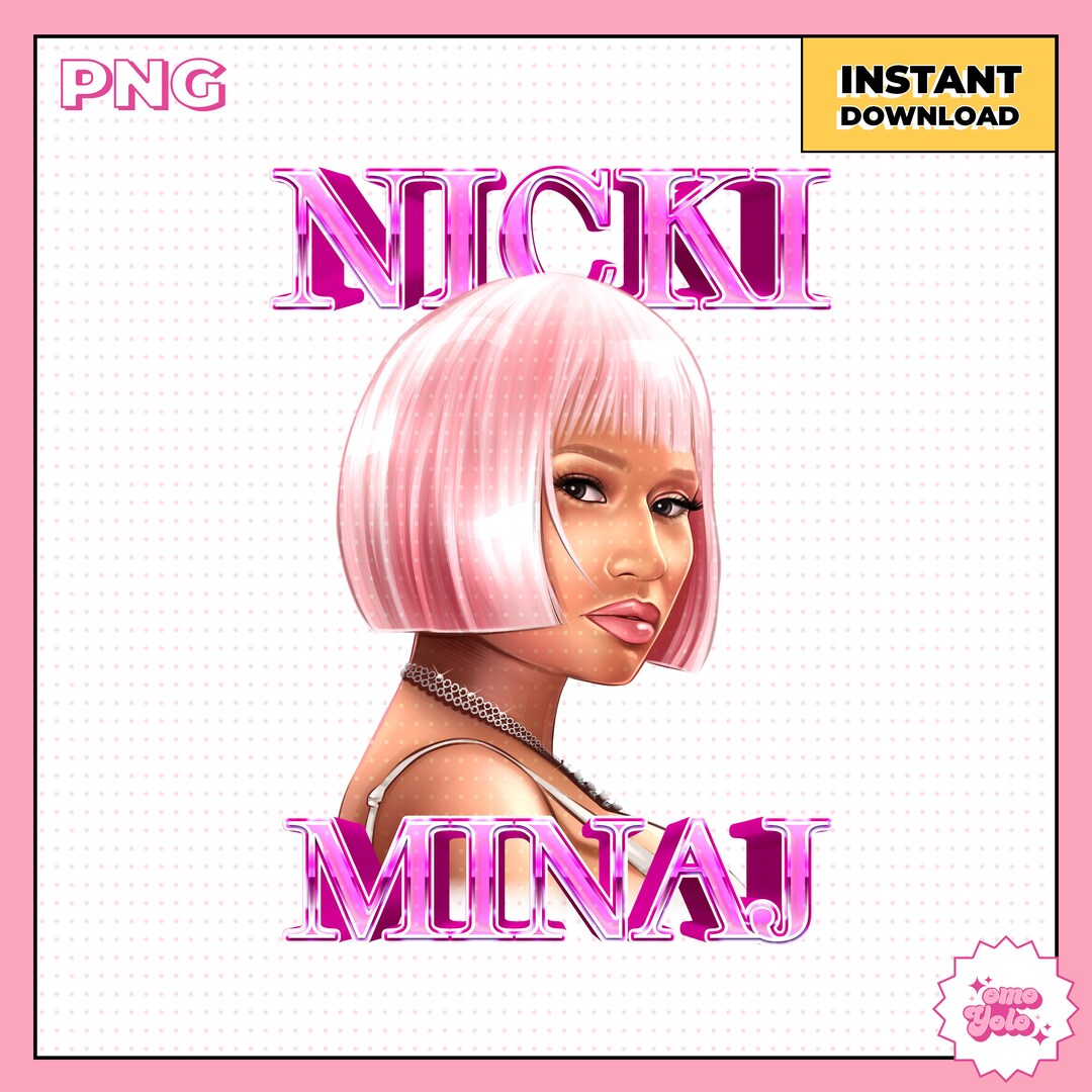 Nicki Minaj Queen of Rap Png Design for Creating Tshirt, Uvdtf, Pink ...