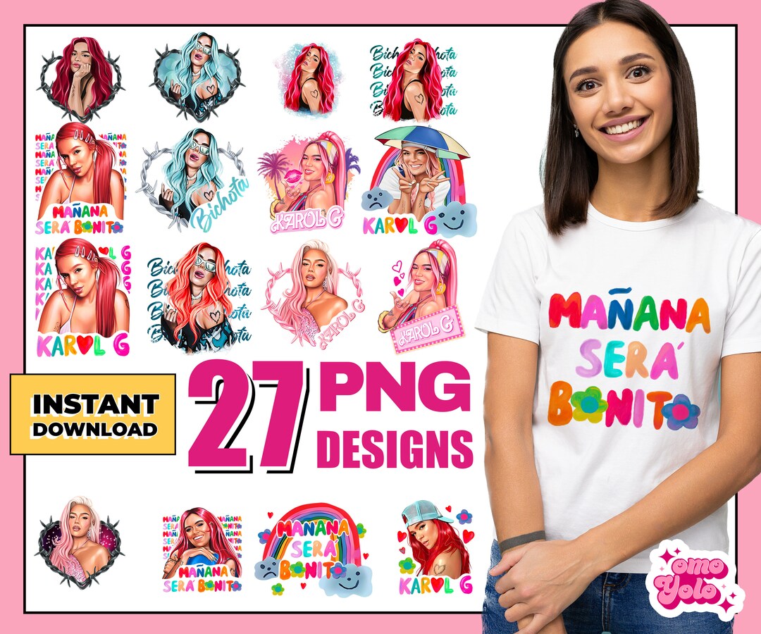 Karol G Bundle Png for Bichota Season Fans for Digital Download, Manana ...