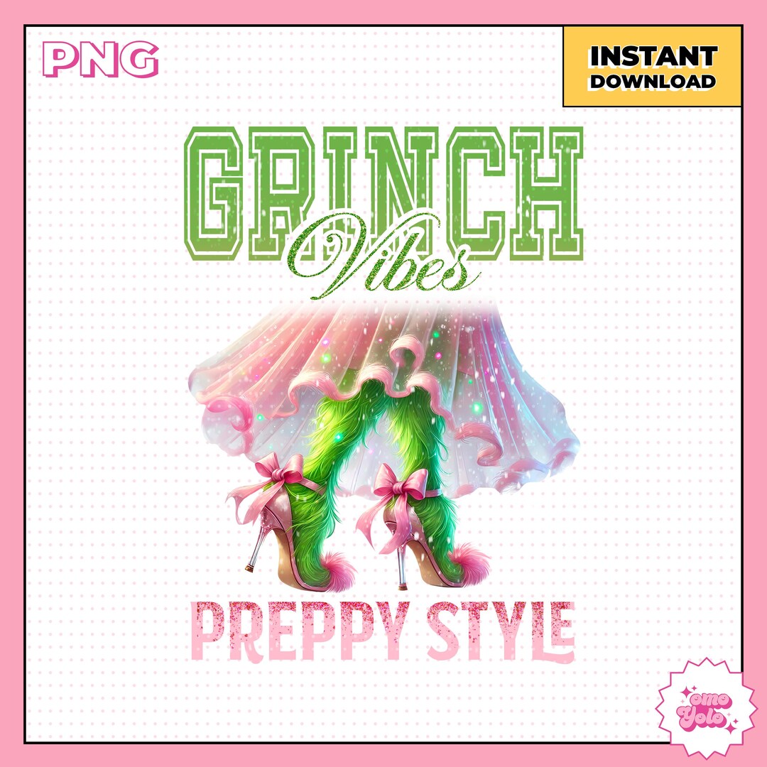Coquette Pink Christmas or Grinchmas Png Digital Download for Print ...