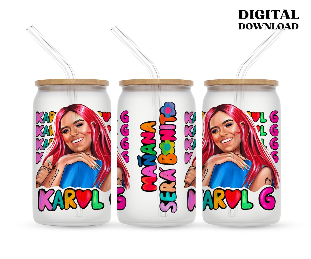 Karol G 2023 Manana Sera Bonito 16 Oz Libbey Glass Wrap Png Sublimation Designs Digital Download ...