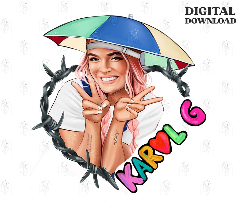 Karol G Png With Pink Hair Manana Sera Bonito New Album - Etsy