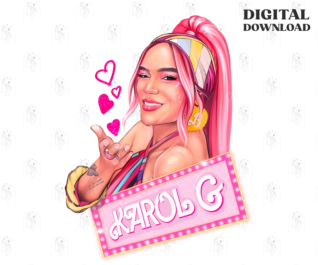 Karol G Pink Hair Png for Princess Doll Fans Digital Download - Etsy ...
