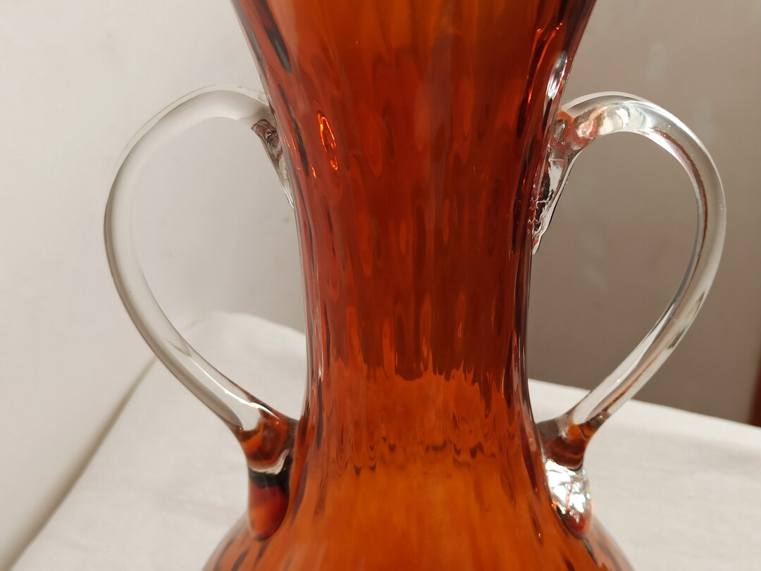 Early Florentine Glass Vase Hand-blown Made in Italy - Etsy