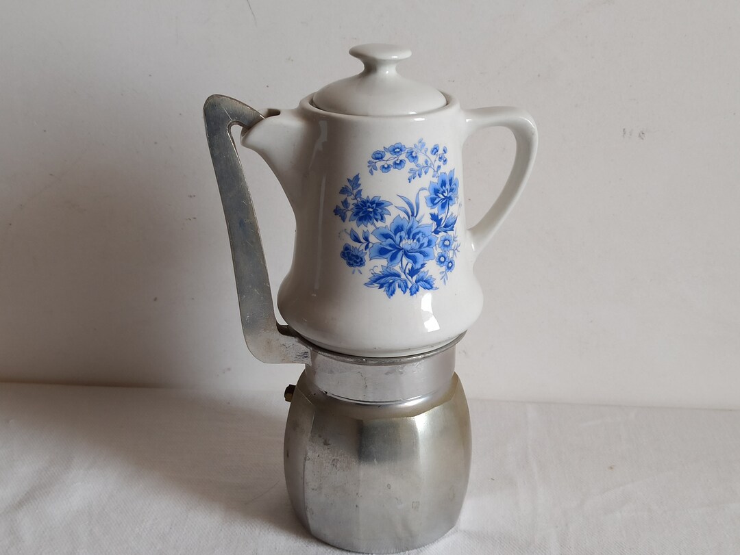 Lovely Stovetop Moka Pot Complete With Its Original Ceramic Coffee Pot ...