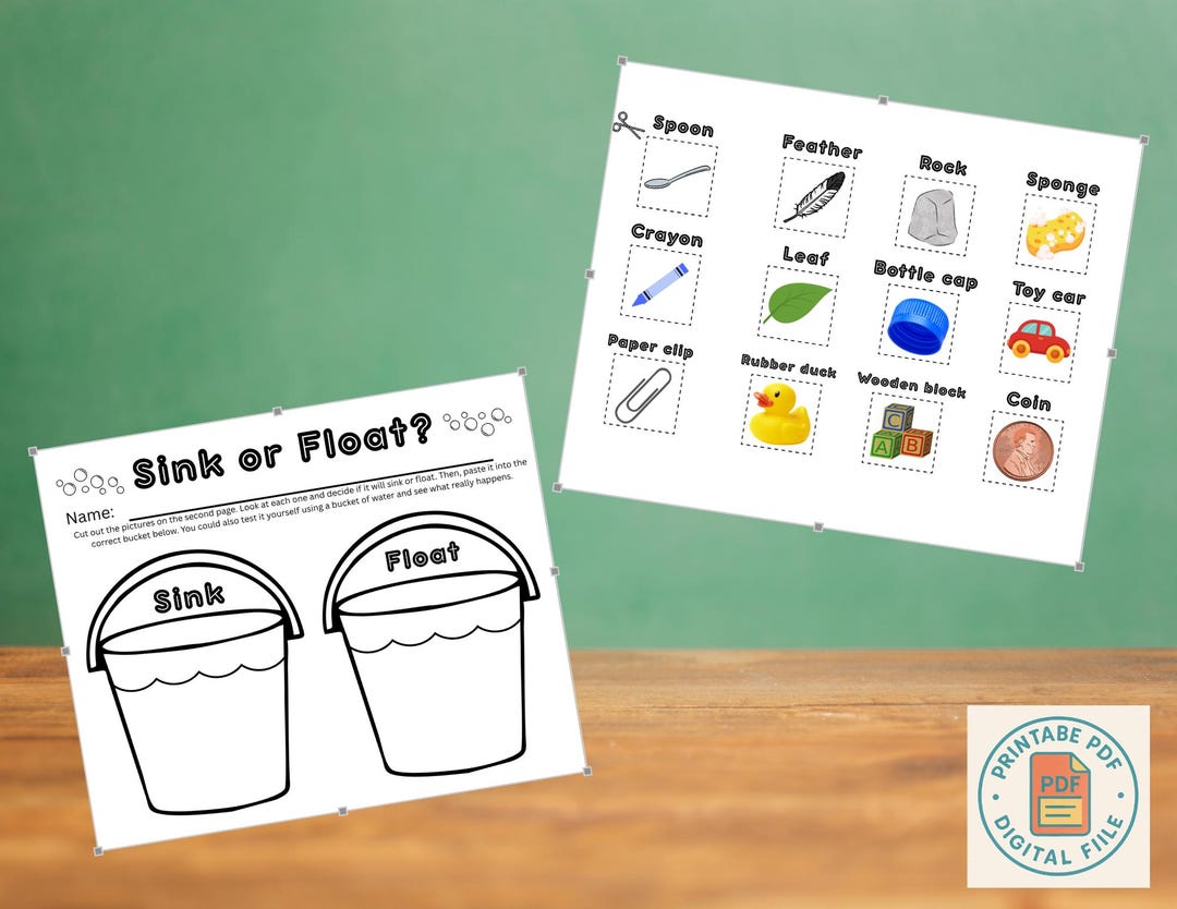 Sink or Float Worksheet | Cut and Paste Science Activity | Preschool ...