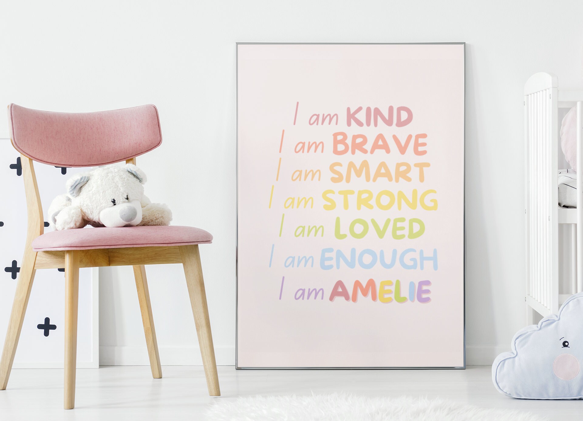 Kids Affirmation Wall Art Playroom Decor, Playroom Wall Art, Kids Room ...