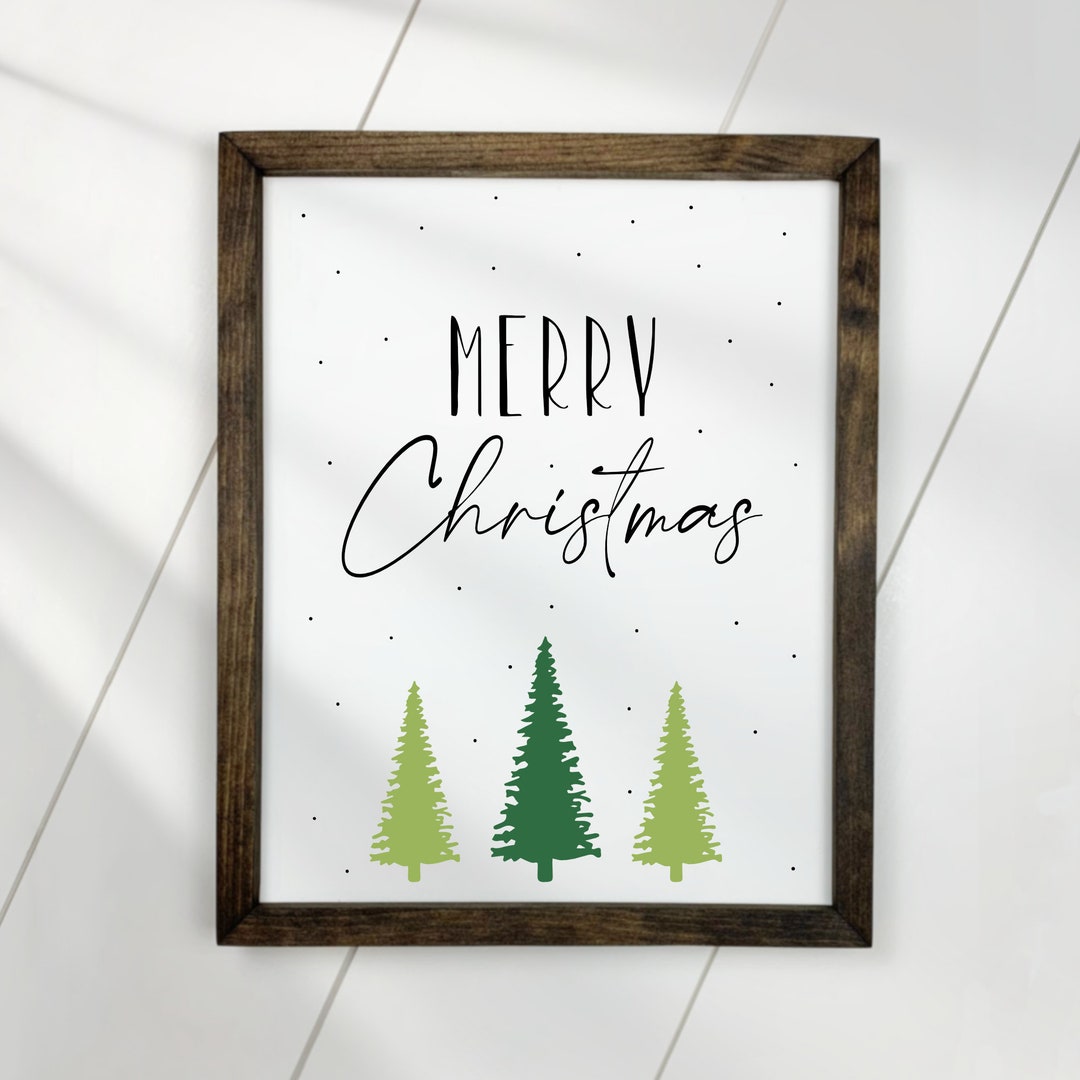 Merry Christmas Holiday Wall Art - Etsy