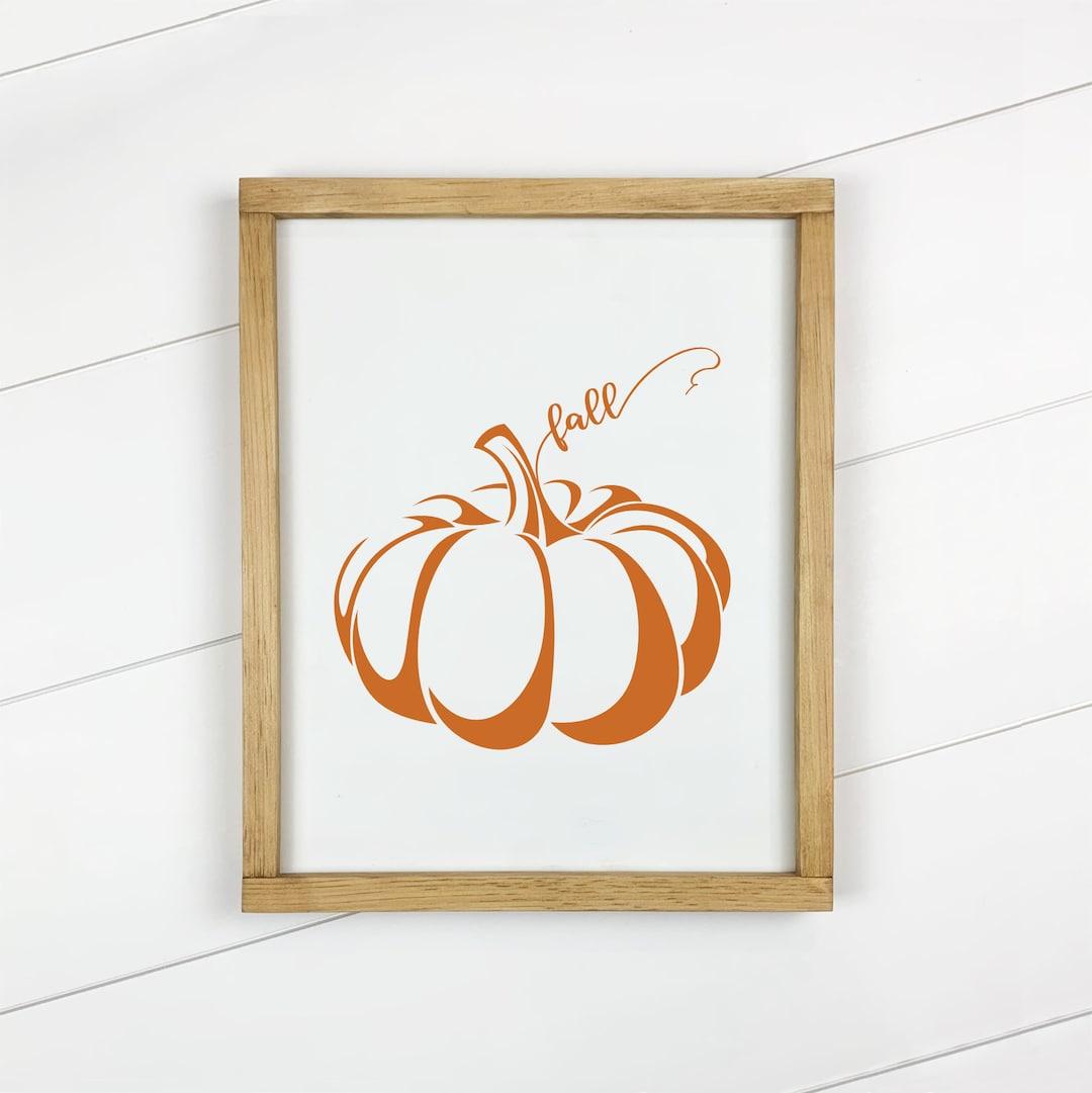Fall Pumpkin Framed Wall Art Print - Etsy