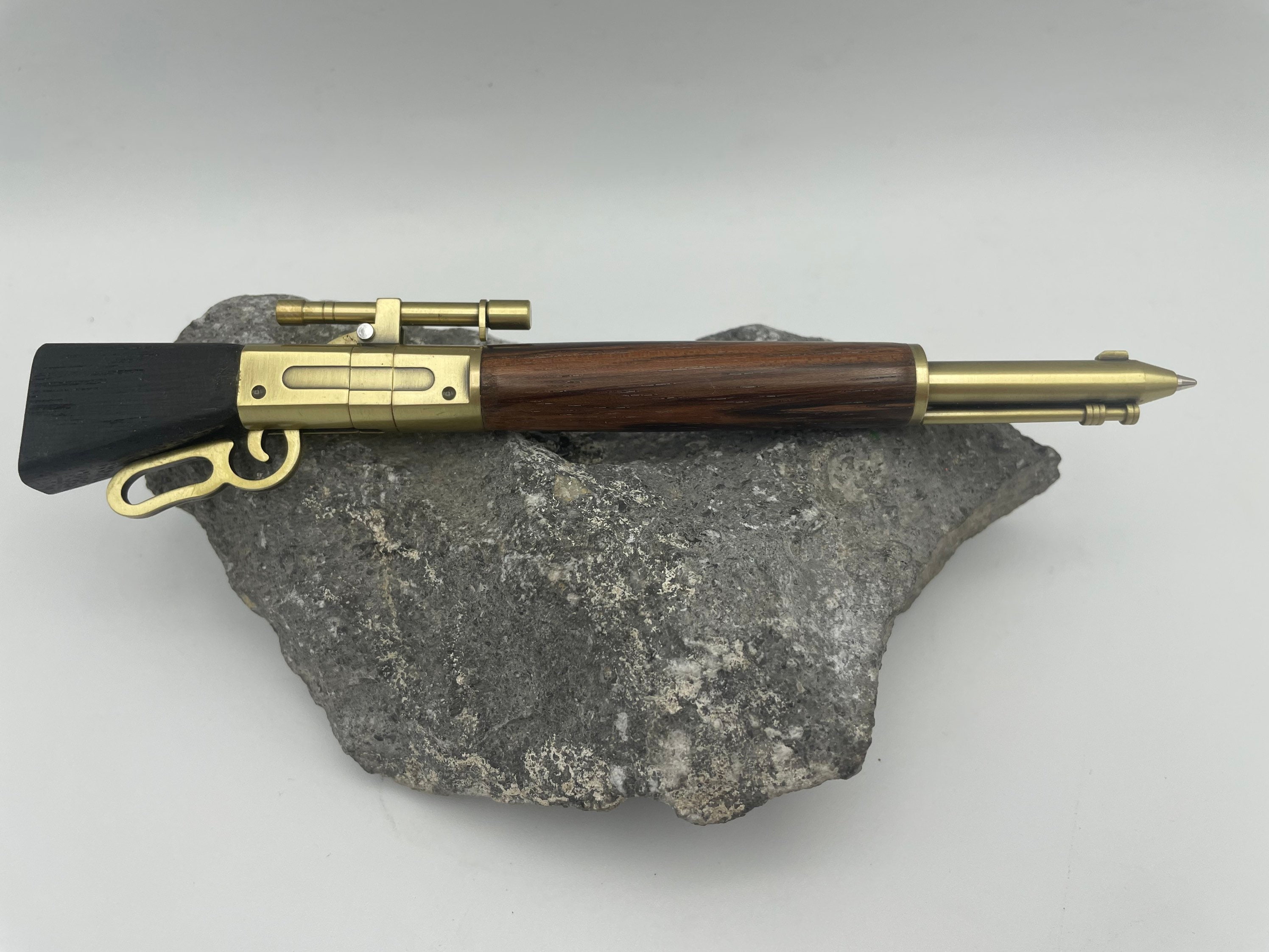 Rosewood & Bog Oak Lever Action Rifle Pen - Etsy