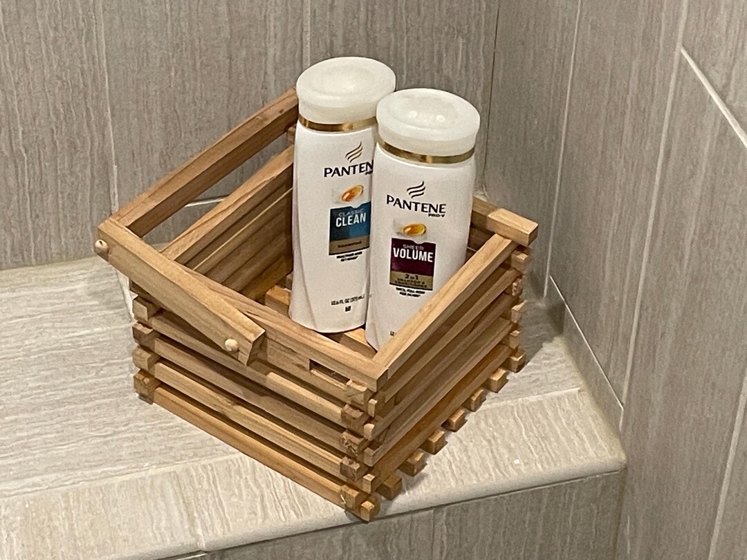 Square Cedar Shower Caddy - Etsy