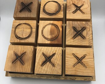 Tic Tac Toe Block - Etsy