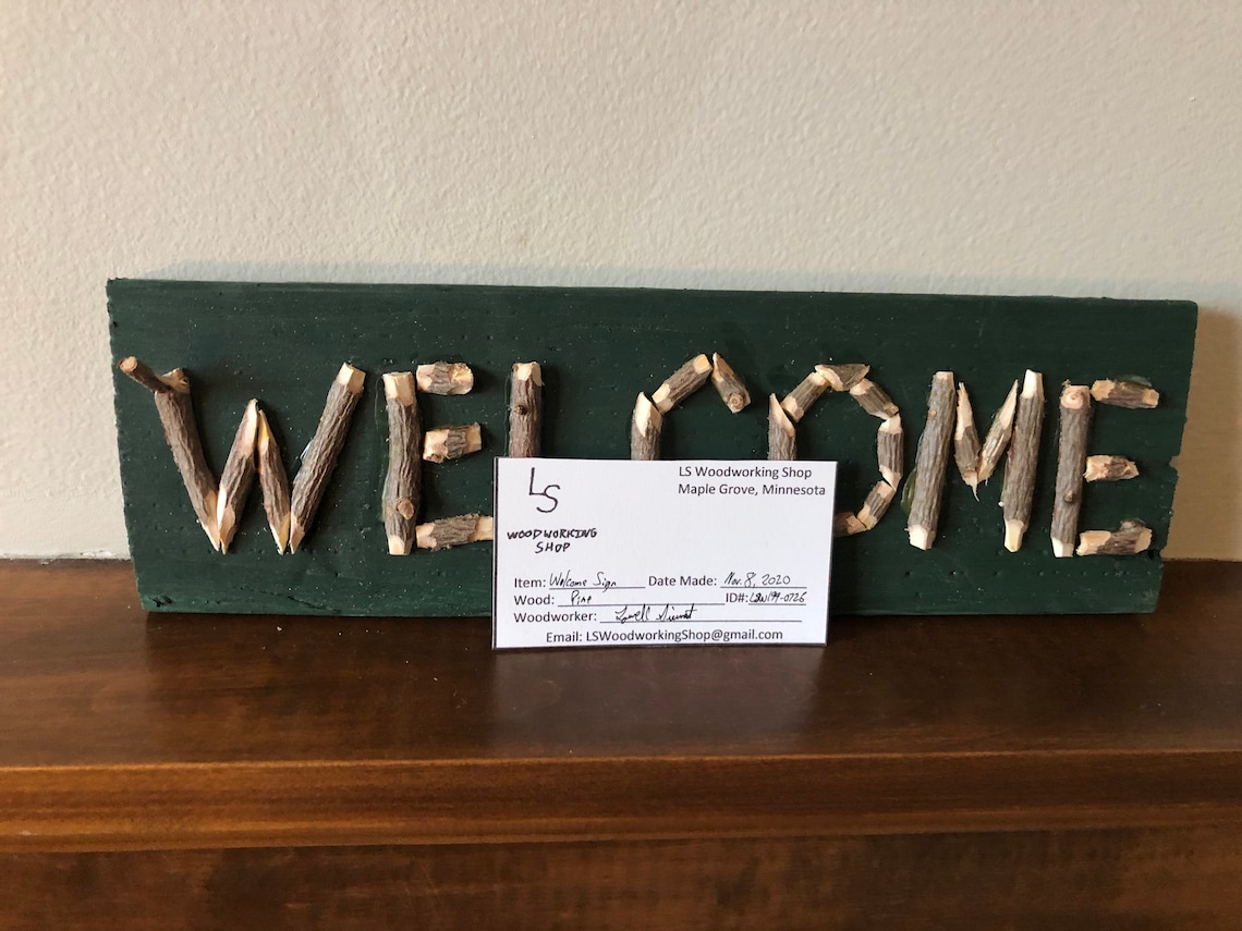 Hand Made Stick Lettered Welcome Sign - Etsy