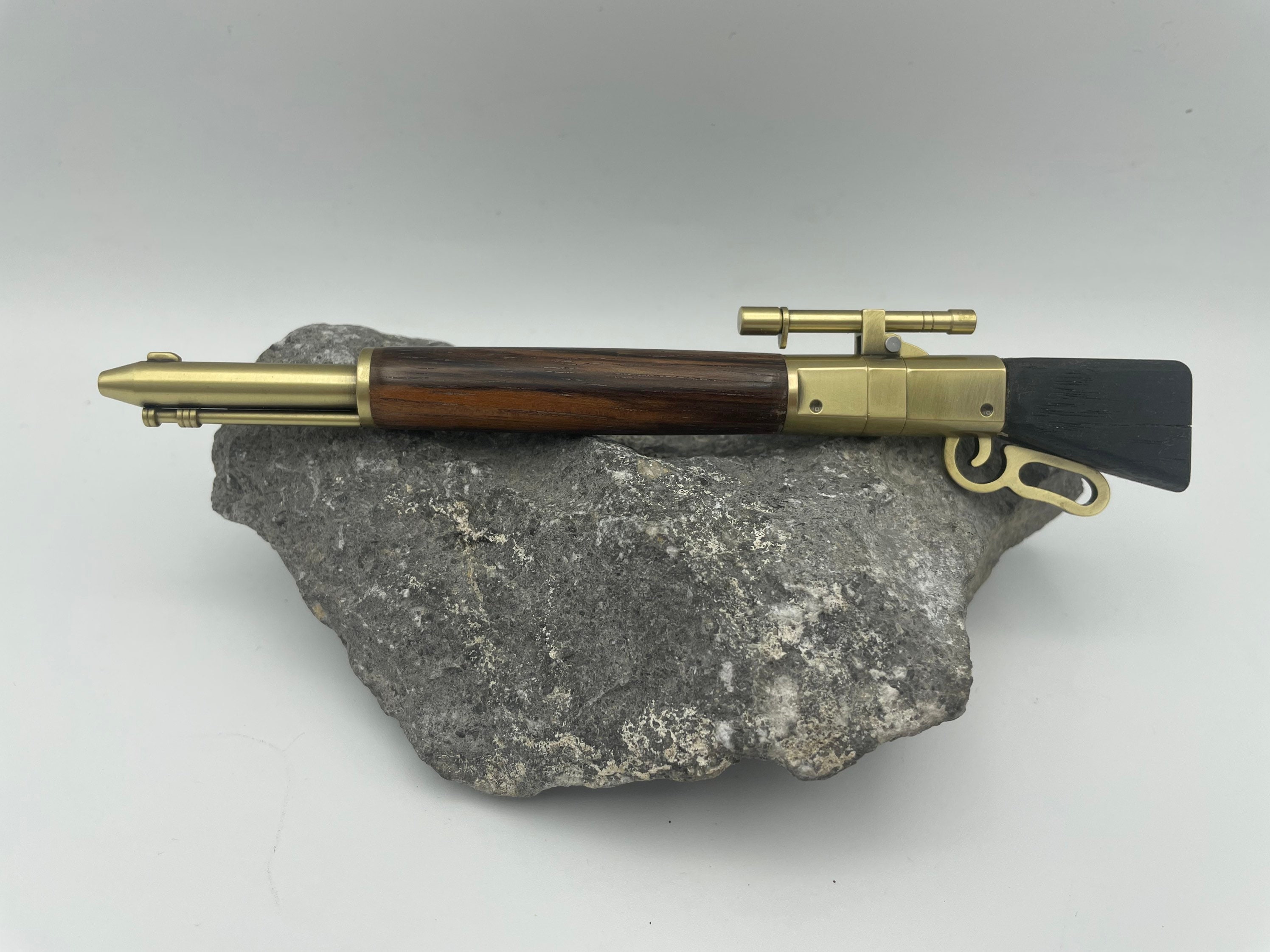 Rosewood & Bog Oak Lever Action Rifle Pen - Etsy