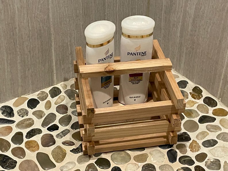 Square 8x8 Cedar Shower Caddy - Etsy