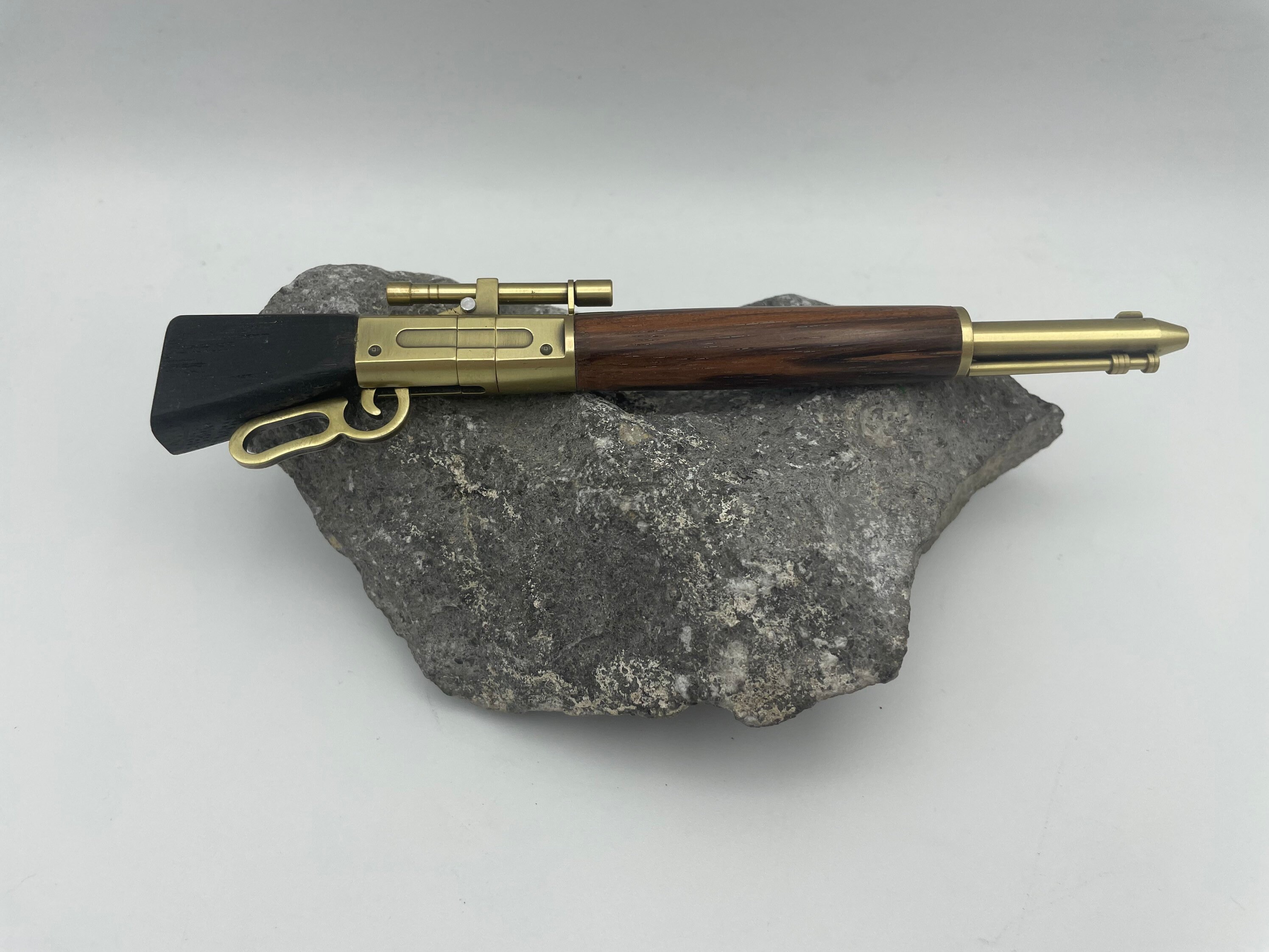 Rosewood & Bog Oak Lever Action Rifle Pen - Etsy