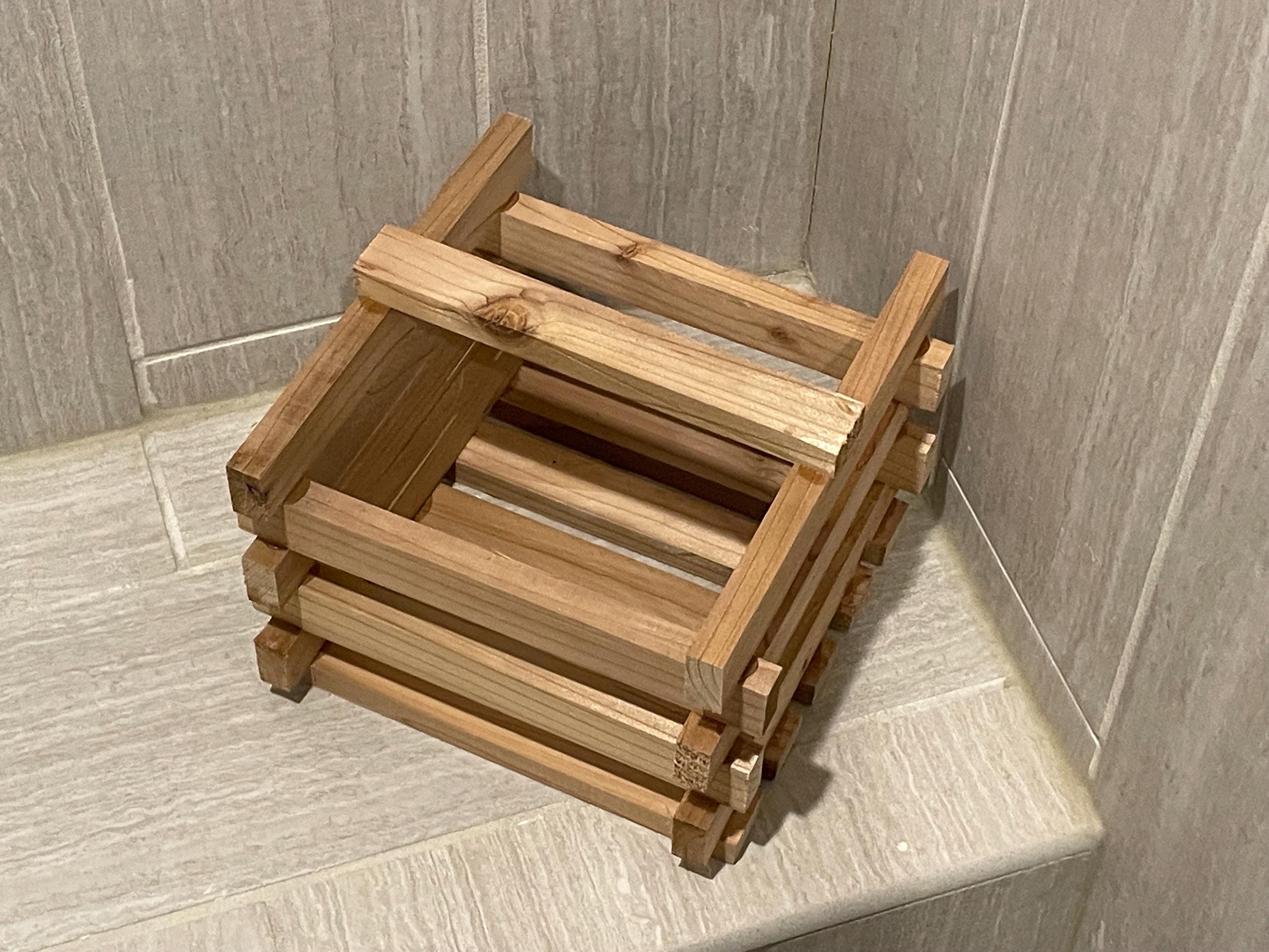 Square 8x8 Cedar Shower Caddy - Etsy
