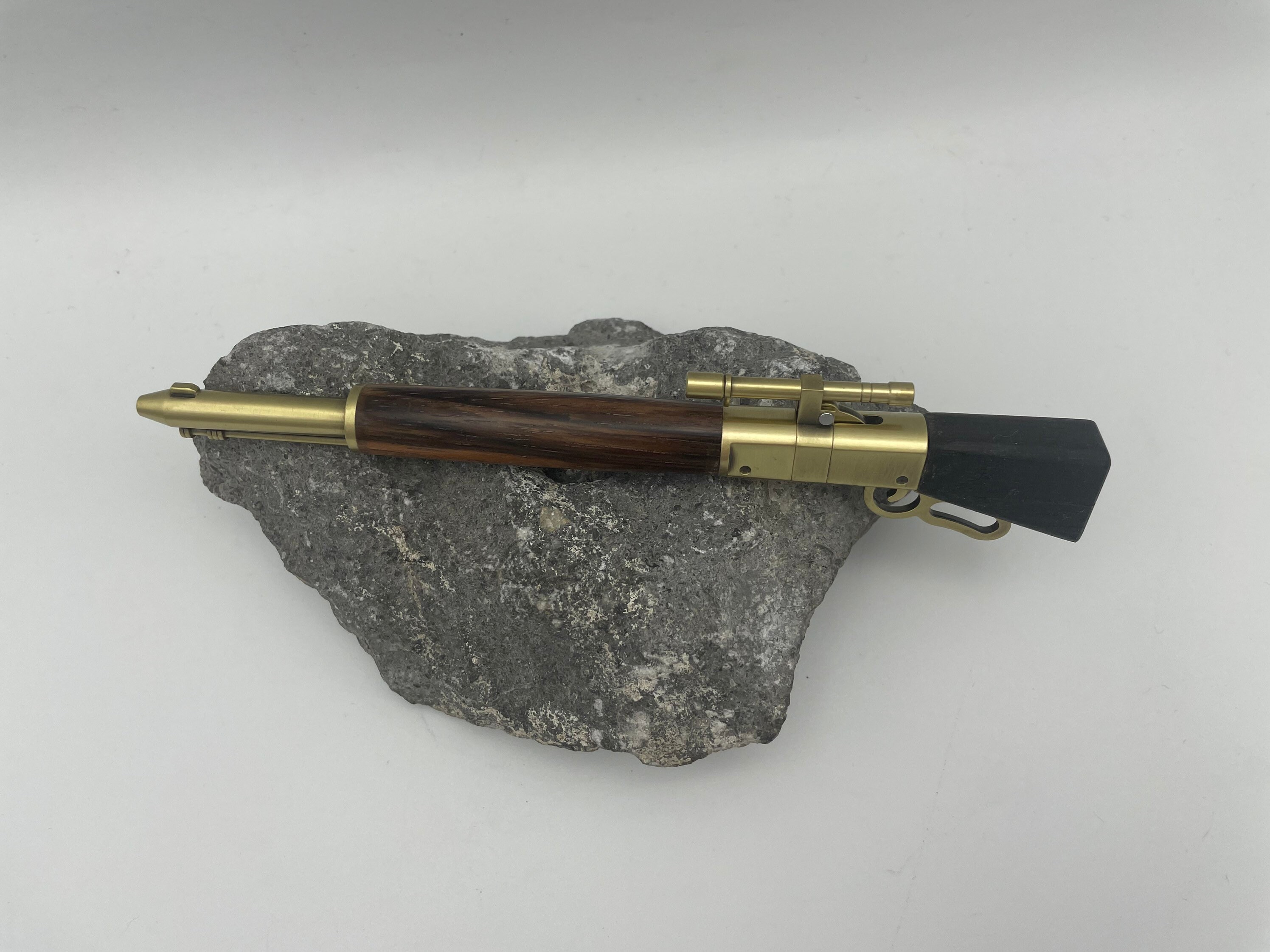Rosewood & Bog Oak Lever Action Rifle Pen - Etsy