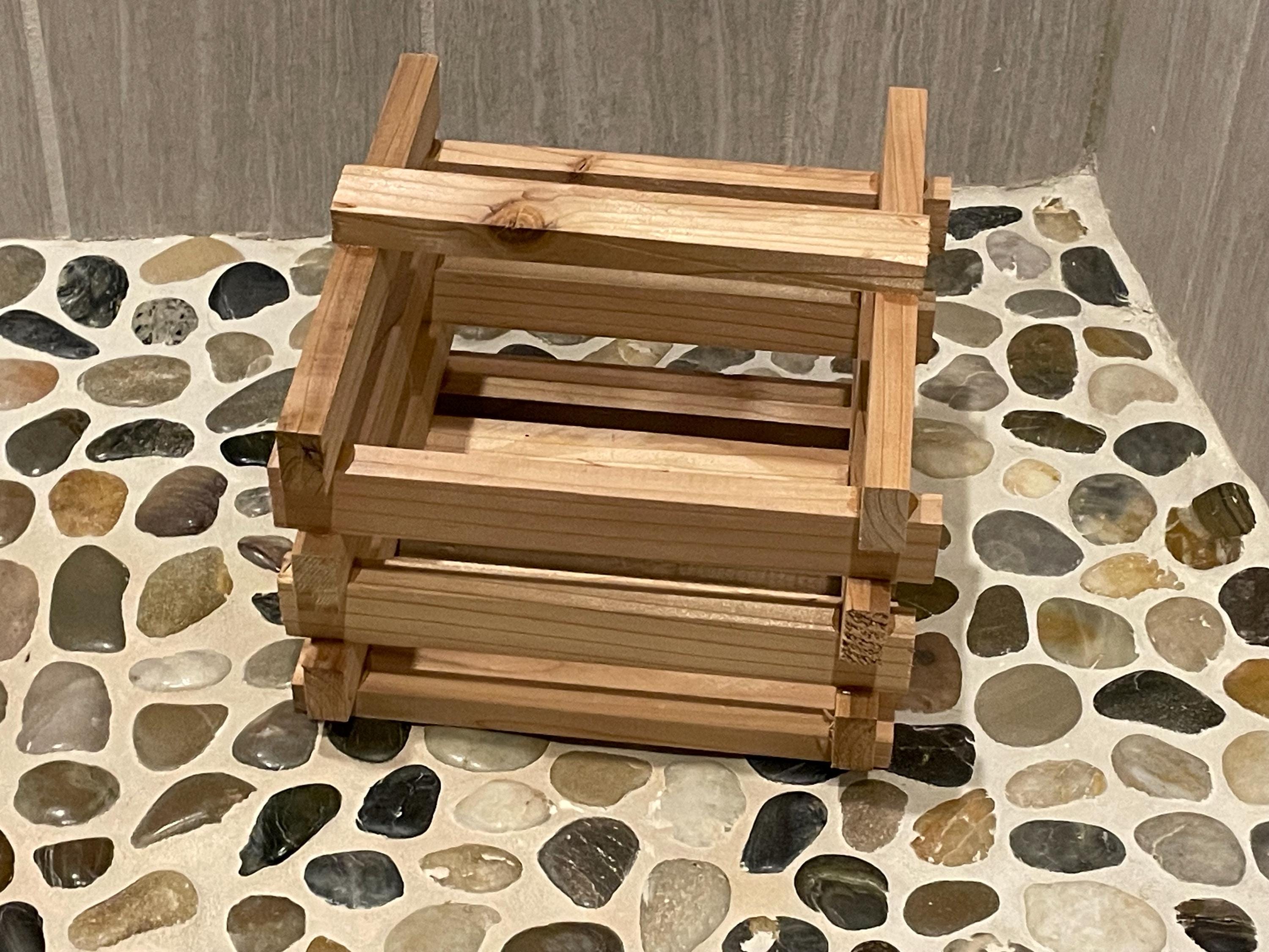 Square 8x8 Cedar Shower Caddy - Etsy