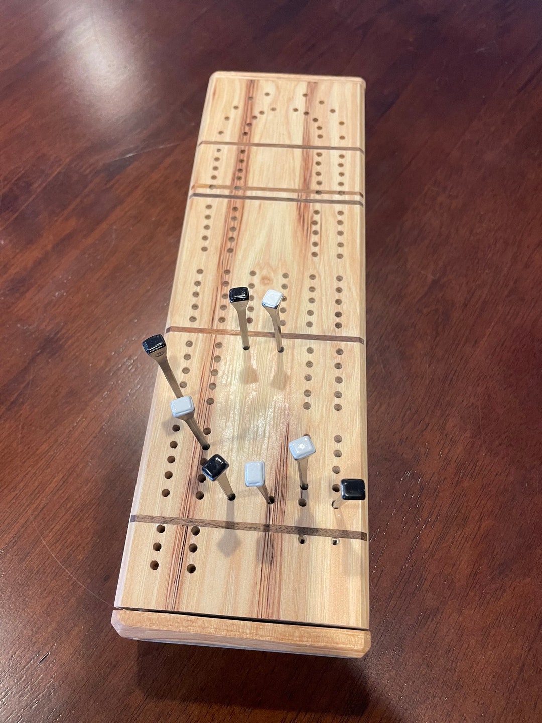 Handmade Cribbage Board With Storage for Pegs and Cards - Etsy