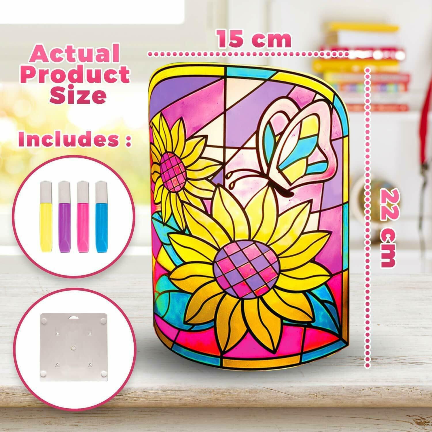 DIY Kid Lamp DIY Kit- Make Stained Glass Nightlight With Window Paint ...