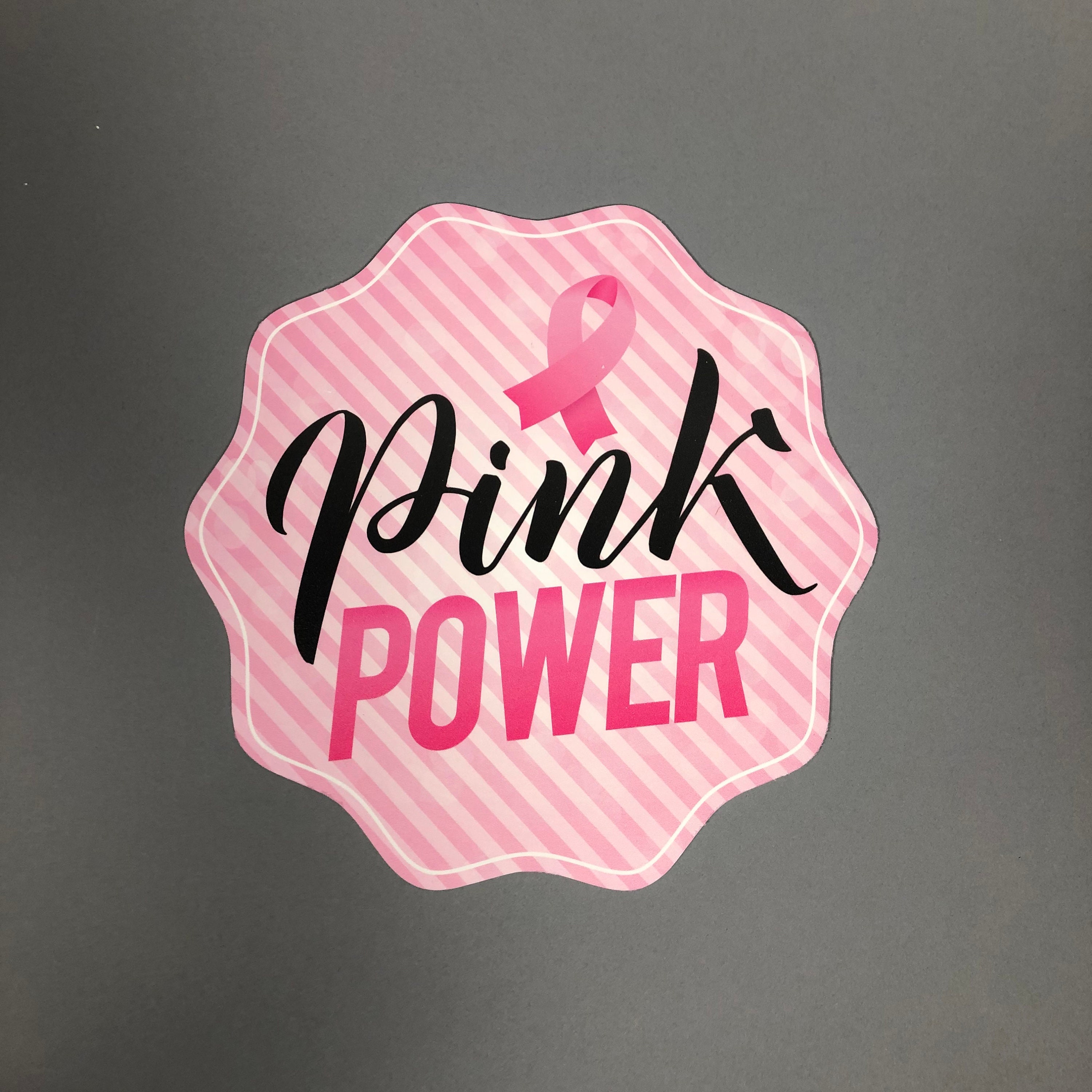 Breast Cancer Pink Power Photo Booth Prop PVC Durable - Etsy