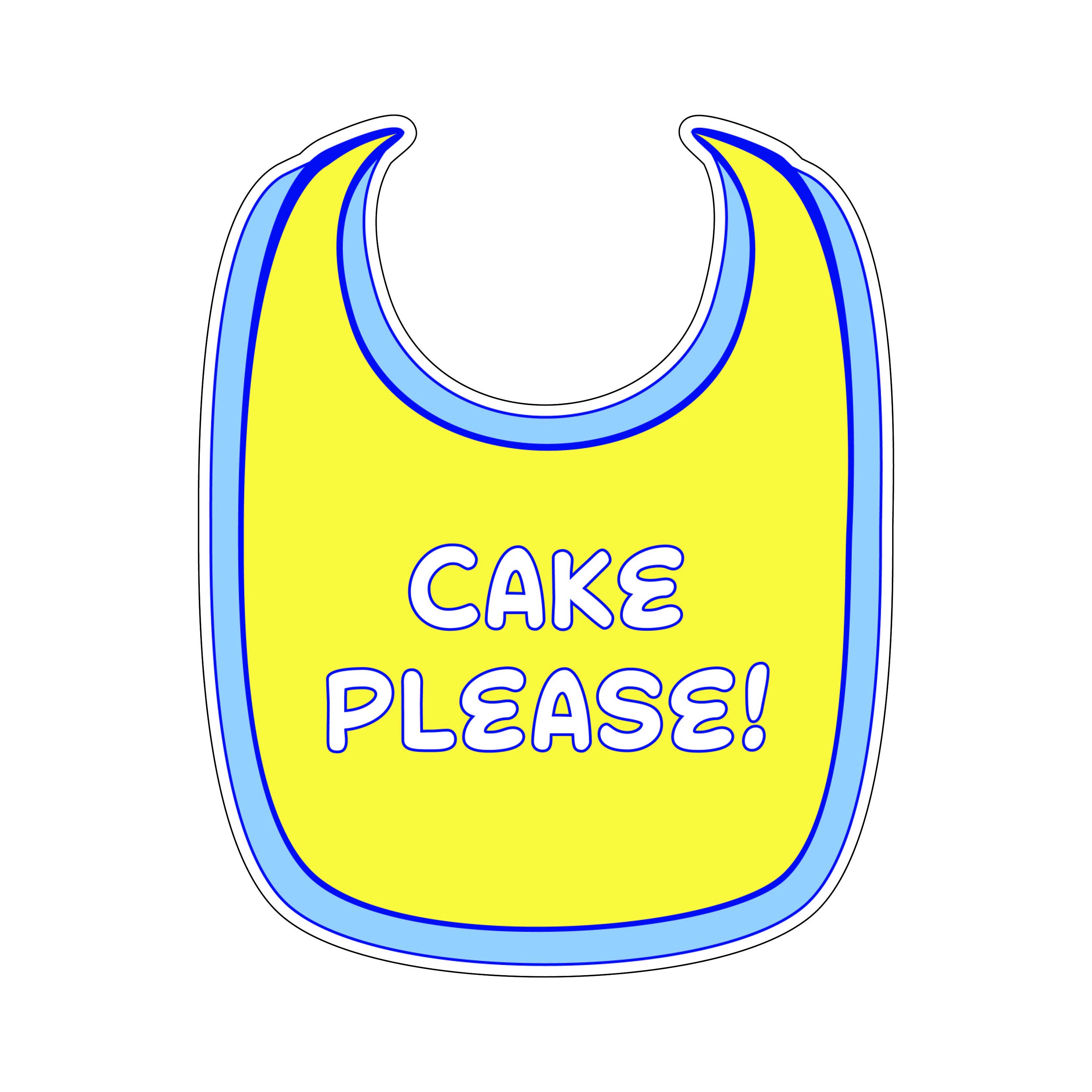 Printable Photo Booth Signs Baby Shower Cake Please Bib Prop - Etsy