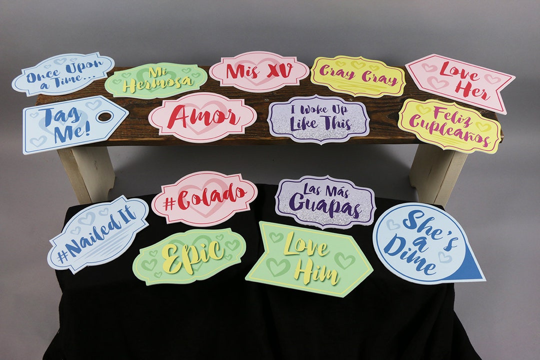 15 Piece Quinceanera Spanish Photo Booth Prop PVC Durable - Etsy
