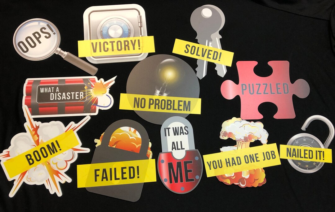 11 Piece Escape Room Signs PVC Durable - Etsy