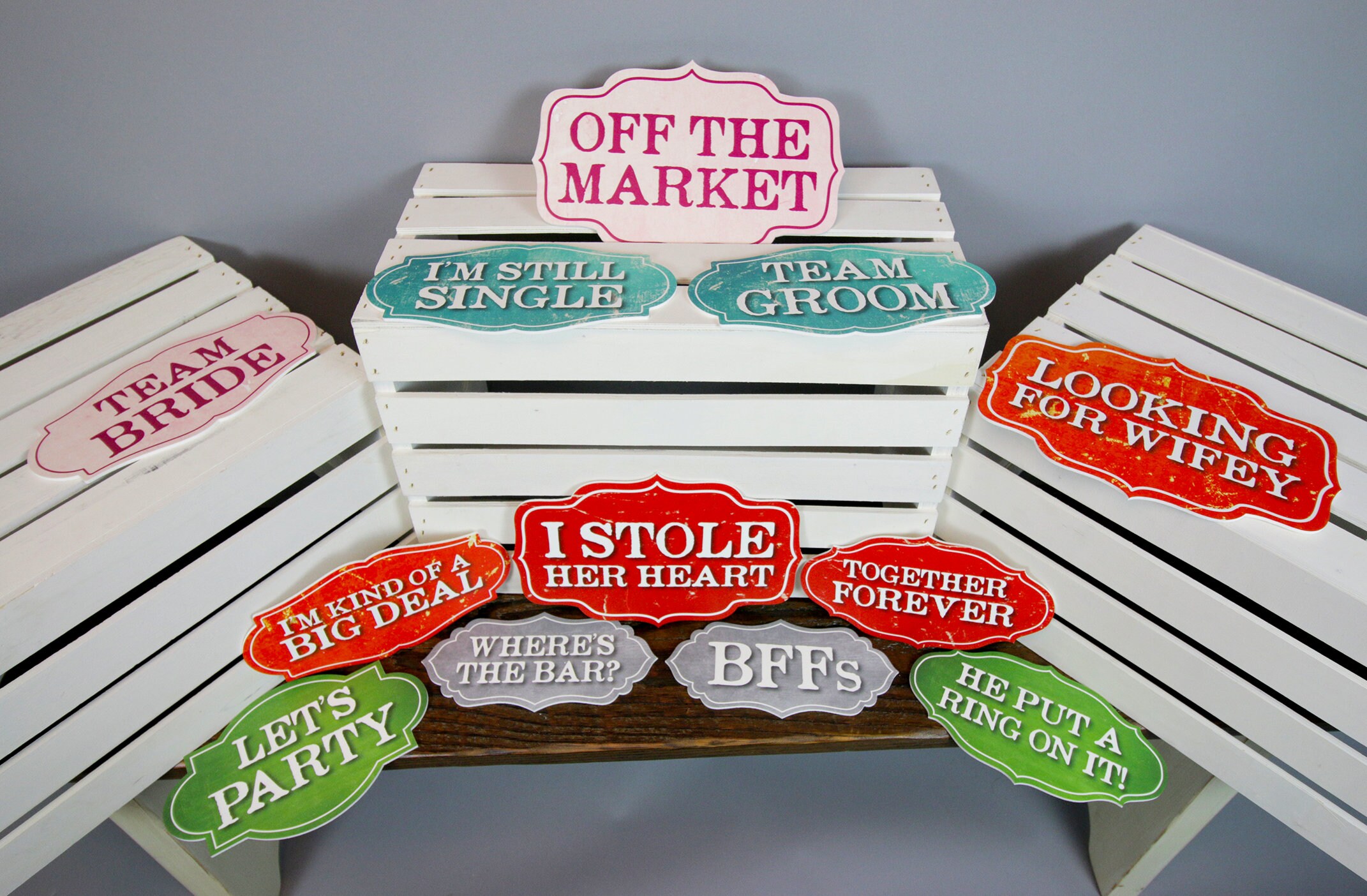 Colorful 12 Piece Photo Booth Prop PVC Durable - Etsy