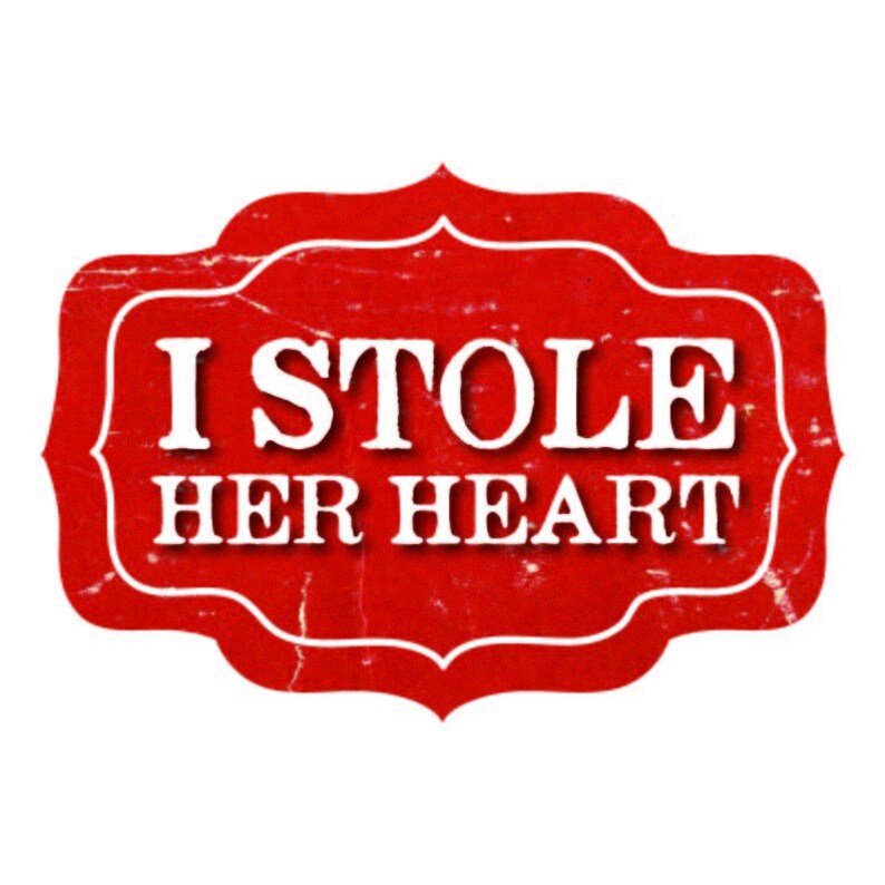 Printable Photo Booth Sign I Stole Her Heart - Etsy