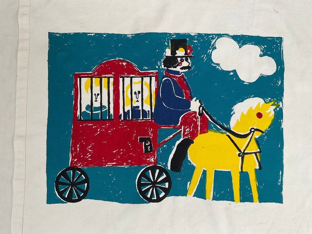 Vintage Design Child Catcher Mid Century Screen Print Design Chitty ...