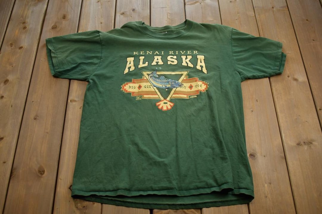 Vintage 1990s Kenai River Alaska Souvenir T-shirt / Streetwear / Made ...