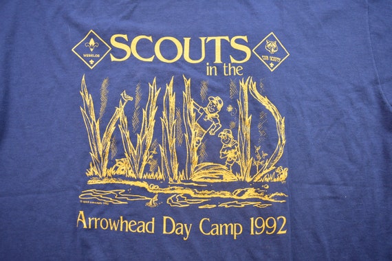 Vintage 1992 Scouts Arrowhead Day Camp 1992 Graphic T… - Gem
