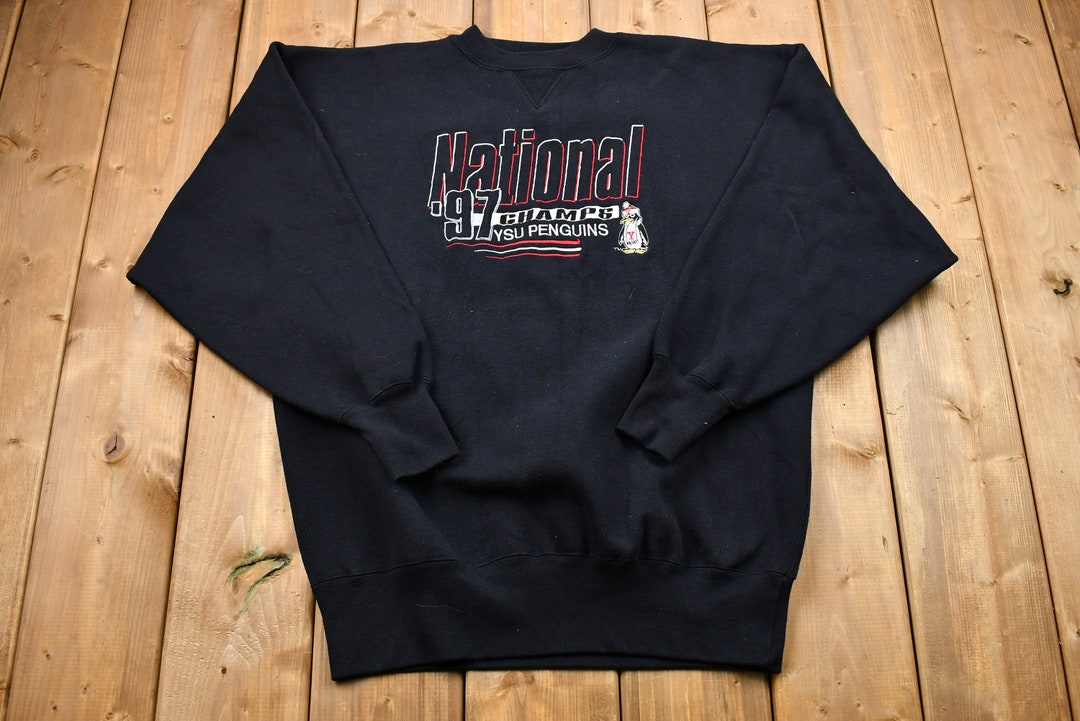Vintage 1997 YSU Penguins National Champs Embroidered Crewneck ...