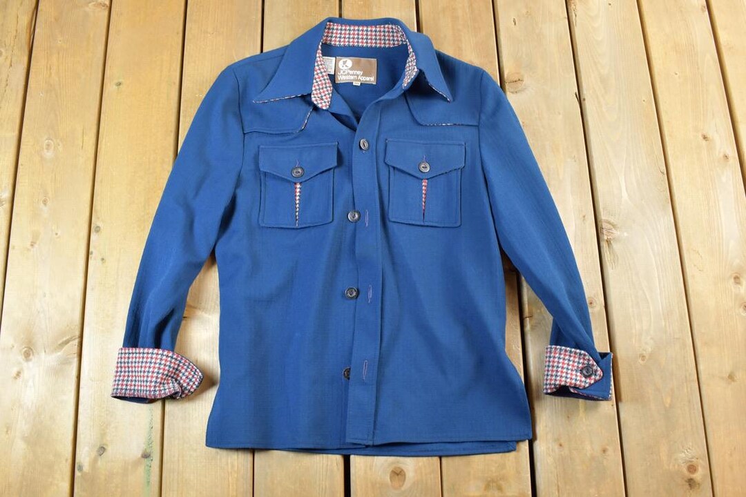 Vintage 1980s JC Penny Western Apparel Light Button up Jacket - Etsy