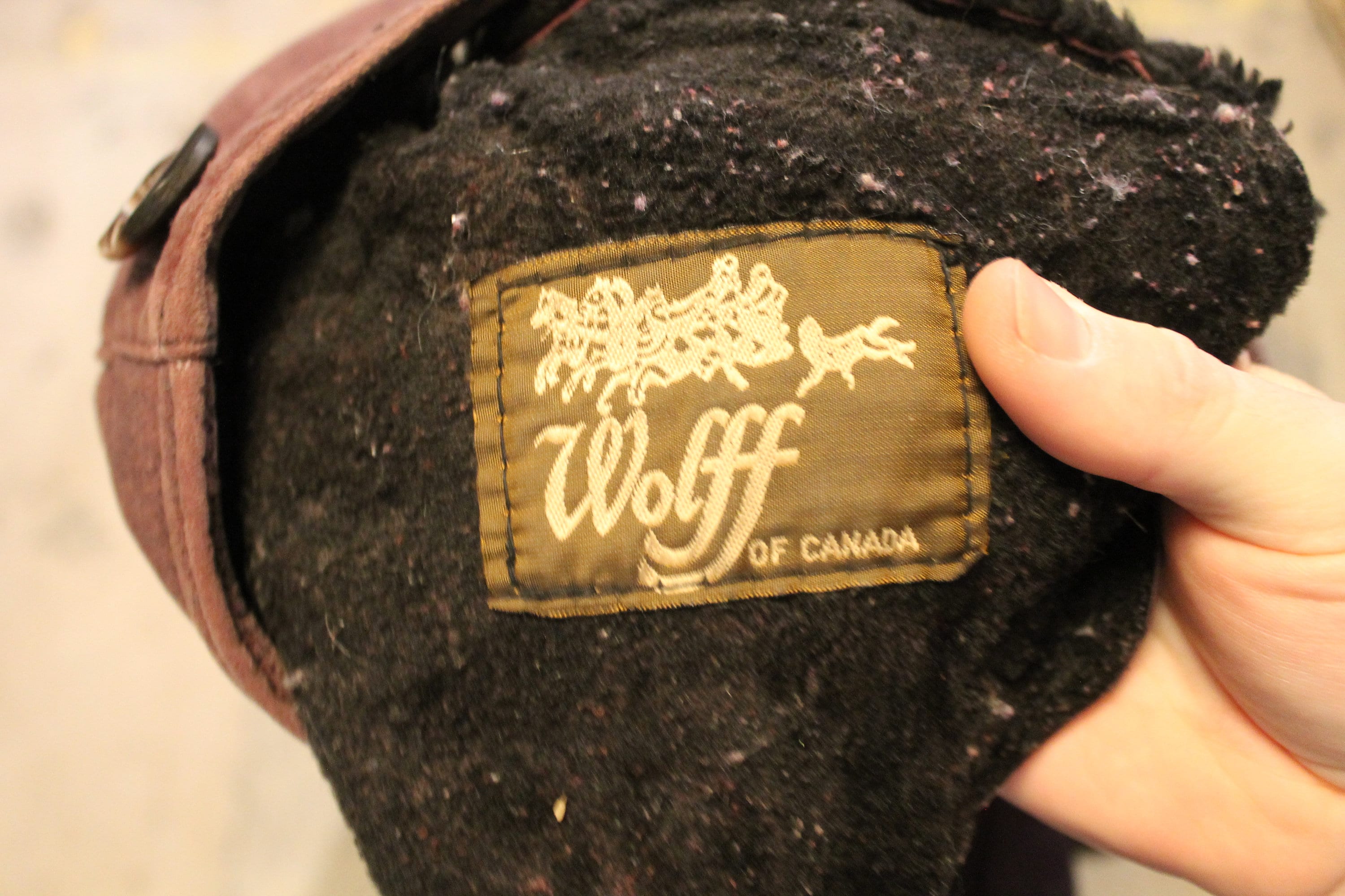 Vintage 1980s Wolff of Canada Shearling Leather Coat / Leather Coat ...