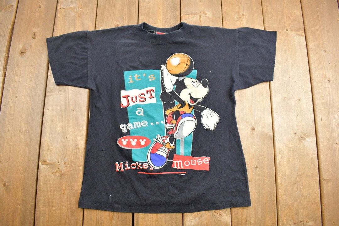 Vintage 1990s 'it's Just A Game' Mickey Mouse Promo T-shirt / 90s ...