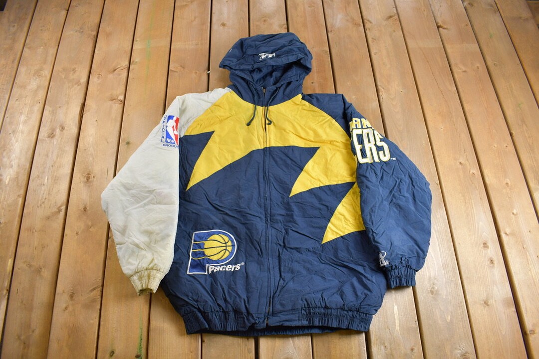 Vintage 1990s Indiana Pacers NBA Logo Athletic Shark Tooth Jacket ...